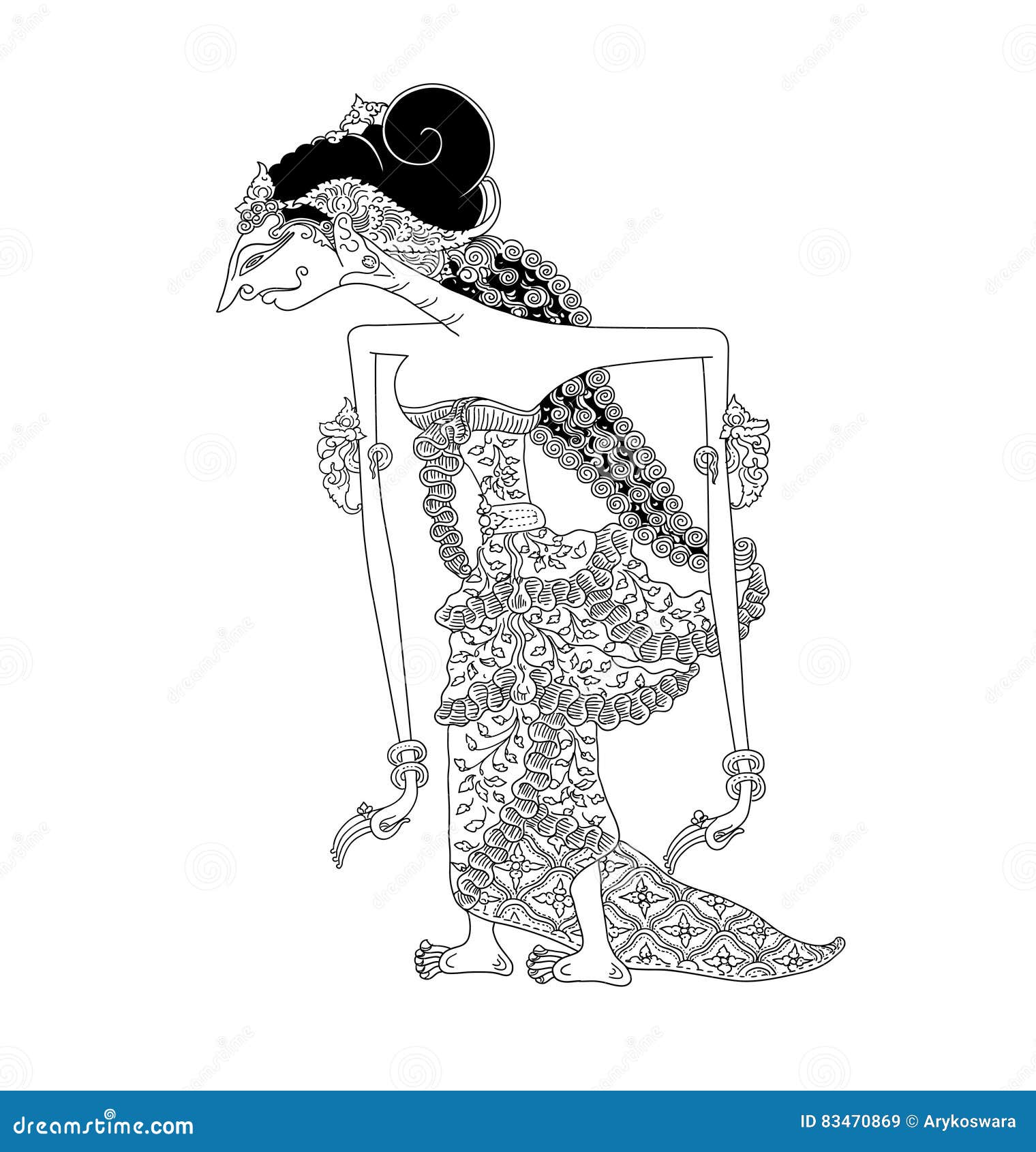 Dewi Sri stock vector. Illustration of druwasa, kulit - 83470869