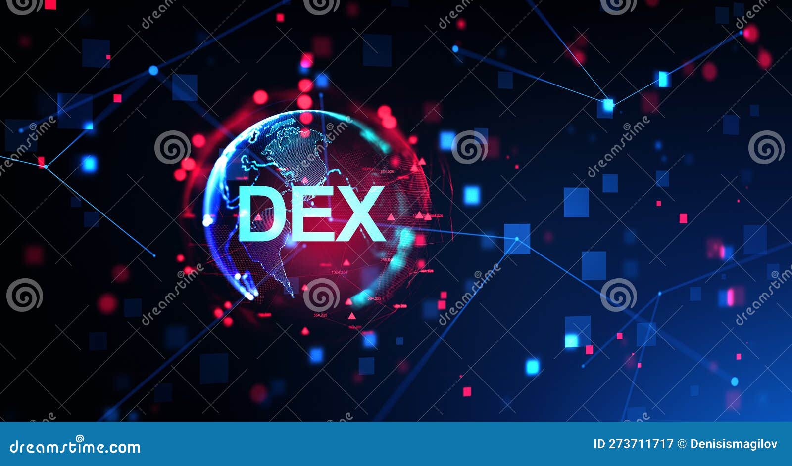 DEX and Earth Globe Hologram with Blockchain and Information Fields ...
