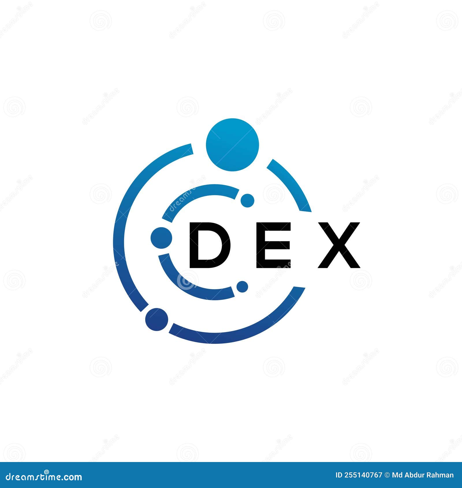 DEX Letter Logo Design on White Background. DEX Creative Initials ...