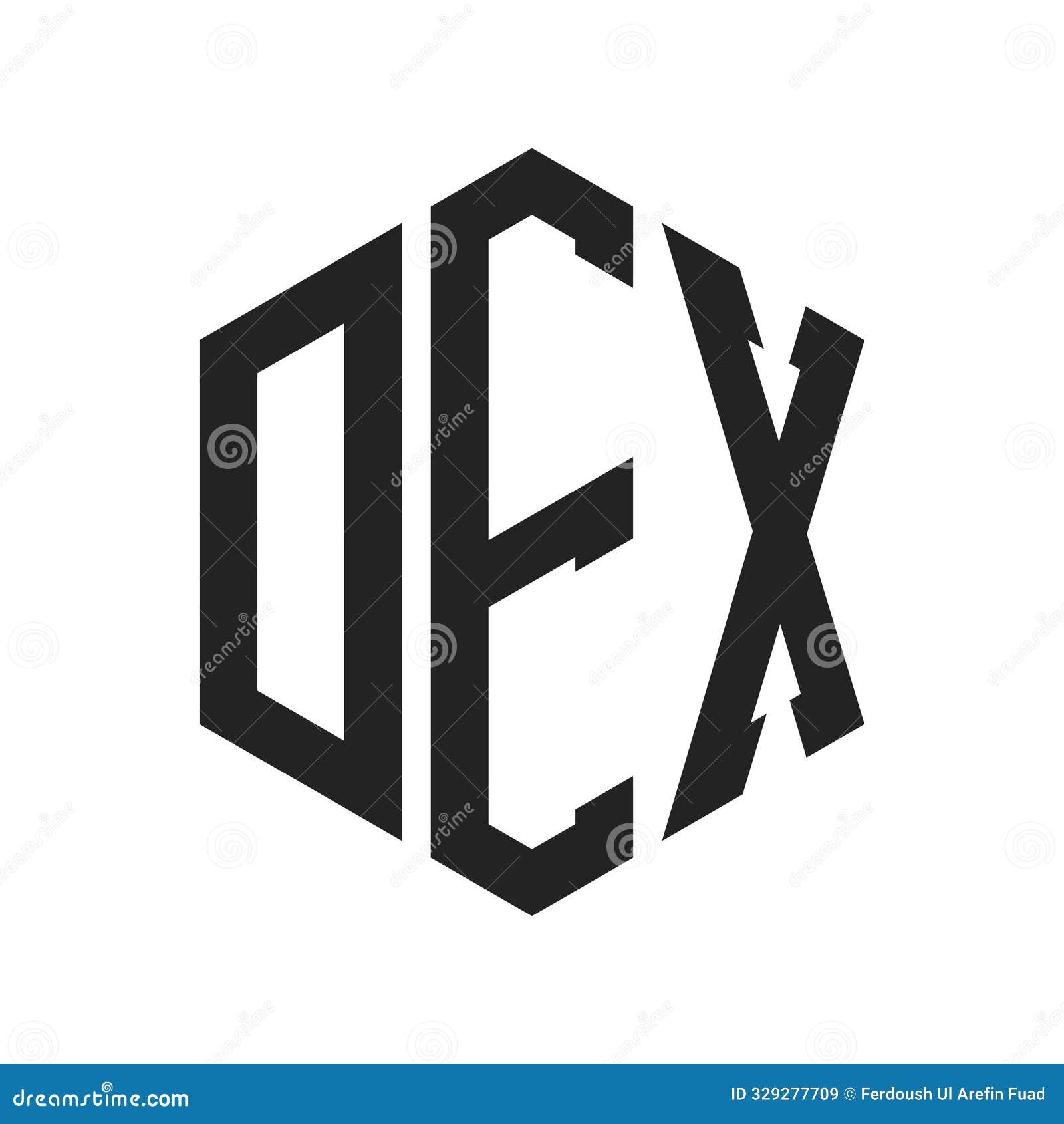 DEX Logo Design. Initial Letter DEX Monogram Logo Using Hexagon Shape ...