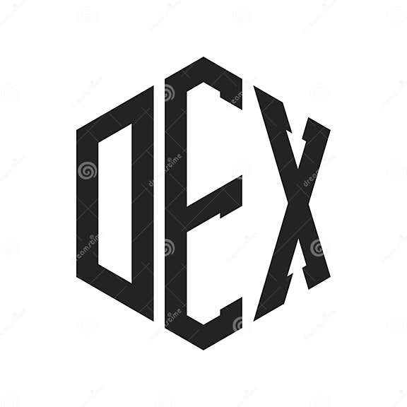 DEX Logo Design. Initial Letter DEX Monogram Logo Using Hexagon Shape ...