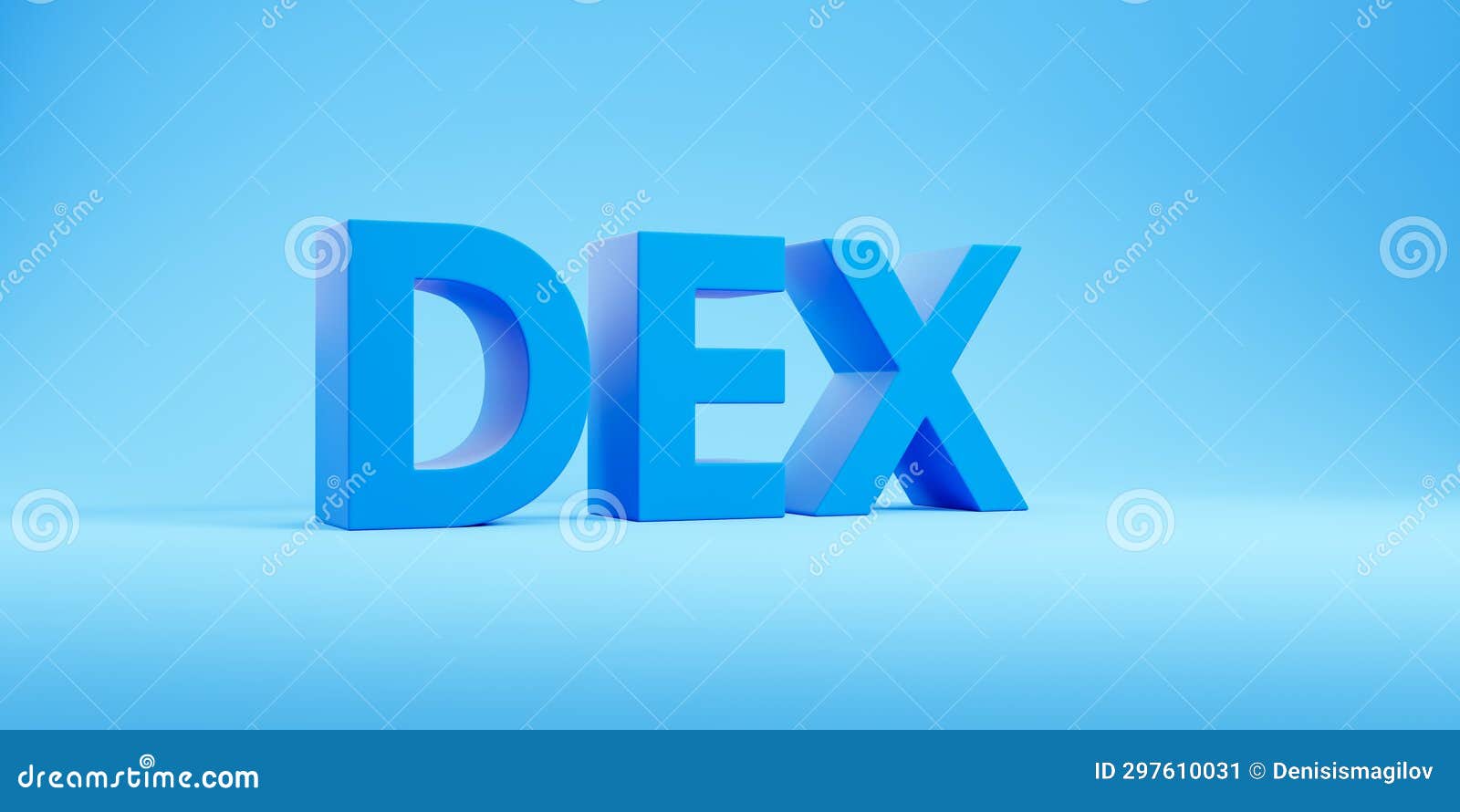 DEX Symbol on Blue Background, Cryptocurrency and Blockchain Concept ...