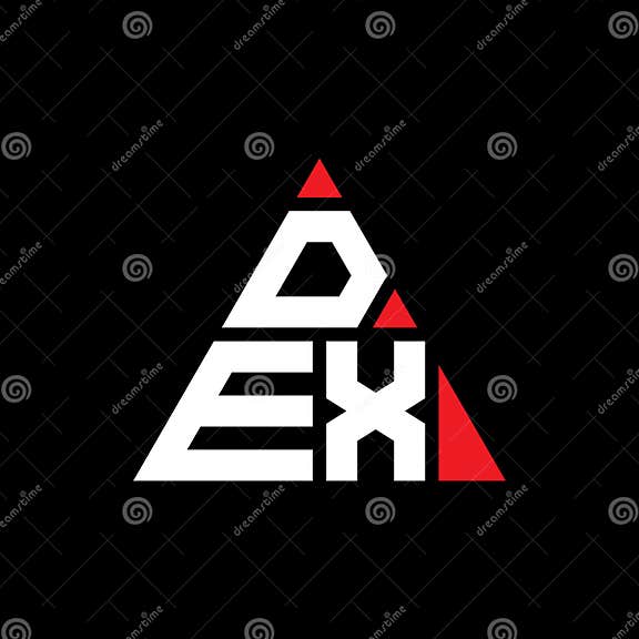 DEX Triangle Letter Logo Design with Triangle Shape. DEX Triangle Logo ...