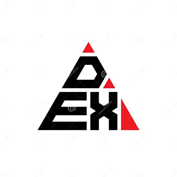 DEX Triangle Letter Logo Design with Triangle Shape. DEX Triangle Logo ...