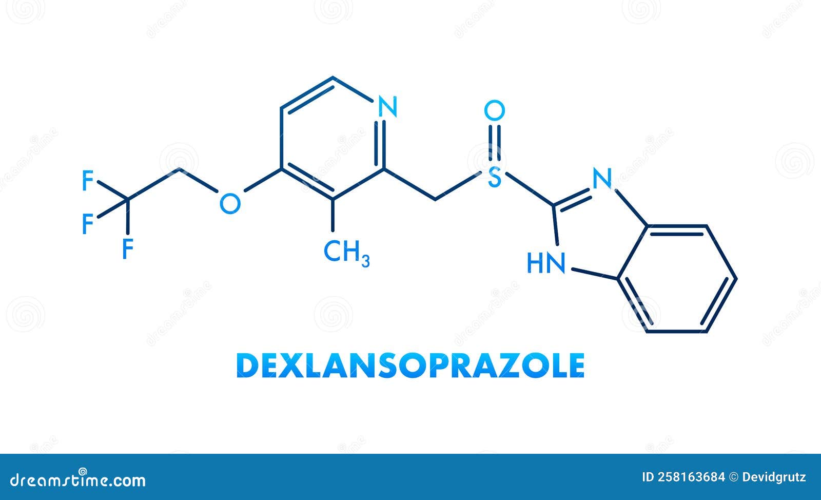 Dexlansoprazole Concept Chemical Formula Icon Label, Text Font Vector ...
