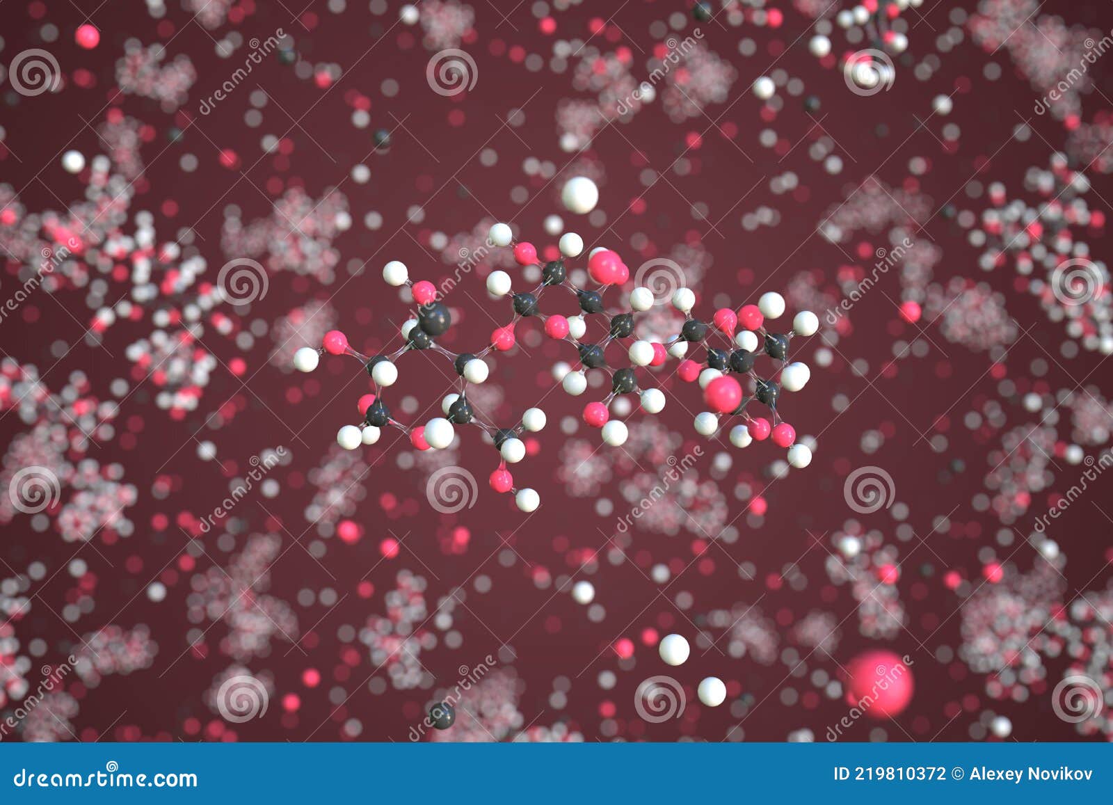 Dextrin Molecule, Conceptual Molecular Model. Chemical 3d Rendering ...