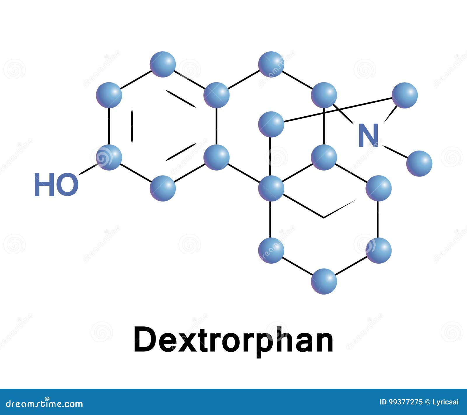 Dextrorphan Jest Psychoactive Lekiem Ilustracja Wektor - Ilustracja ...