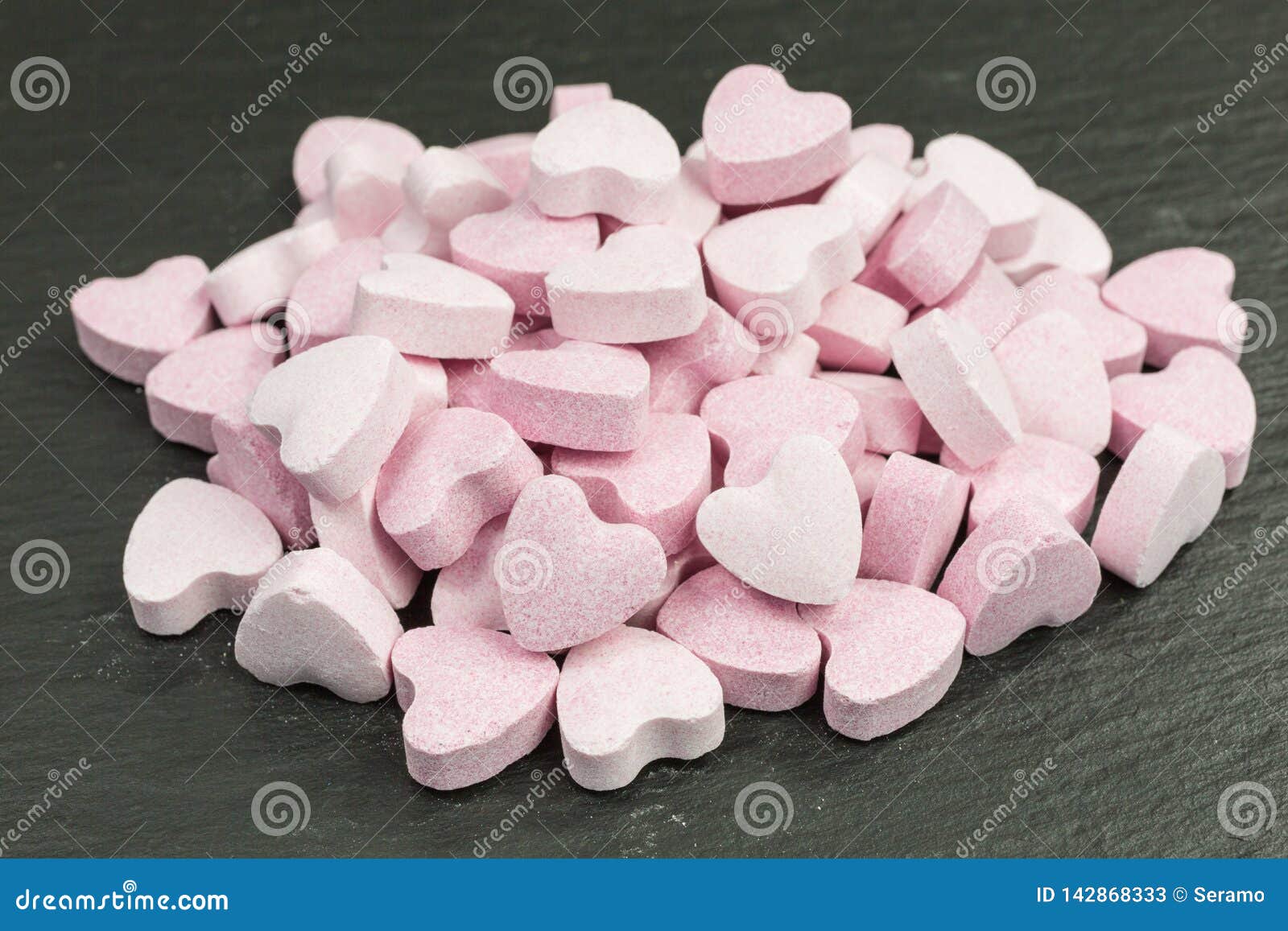 Dextrose Sugar Candy Hearts Stock Image - Image of treat, texture ...
