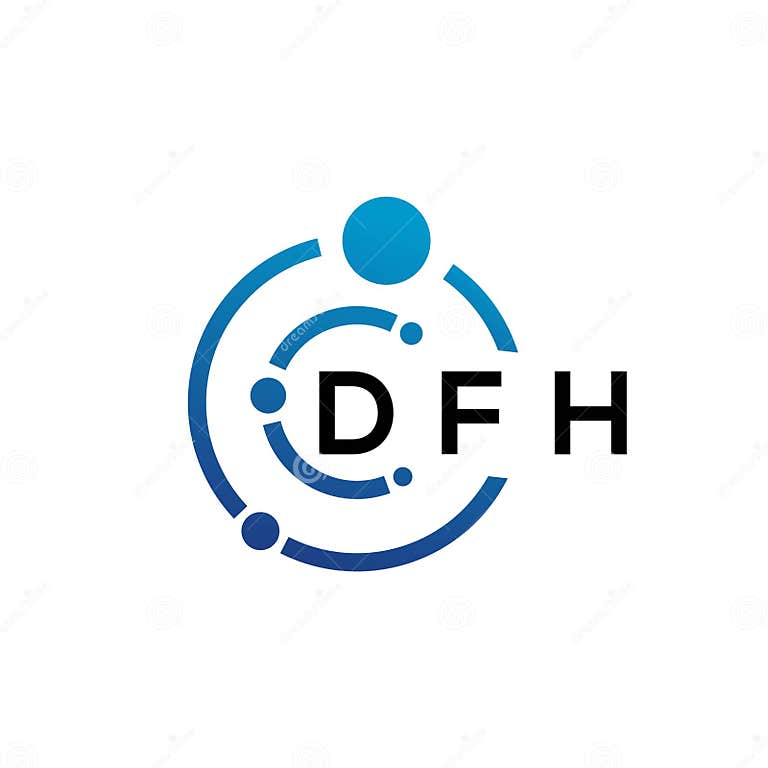 DF H Letter Logo Design on White Background. DF H Creative Initials Letter Logo Concept. DF H ...