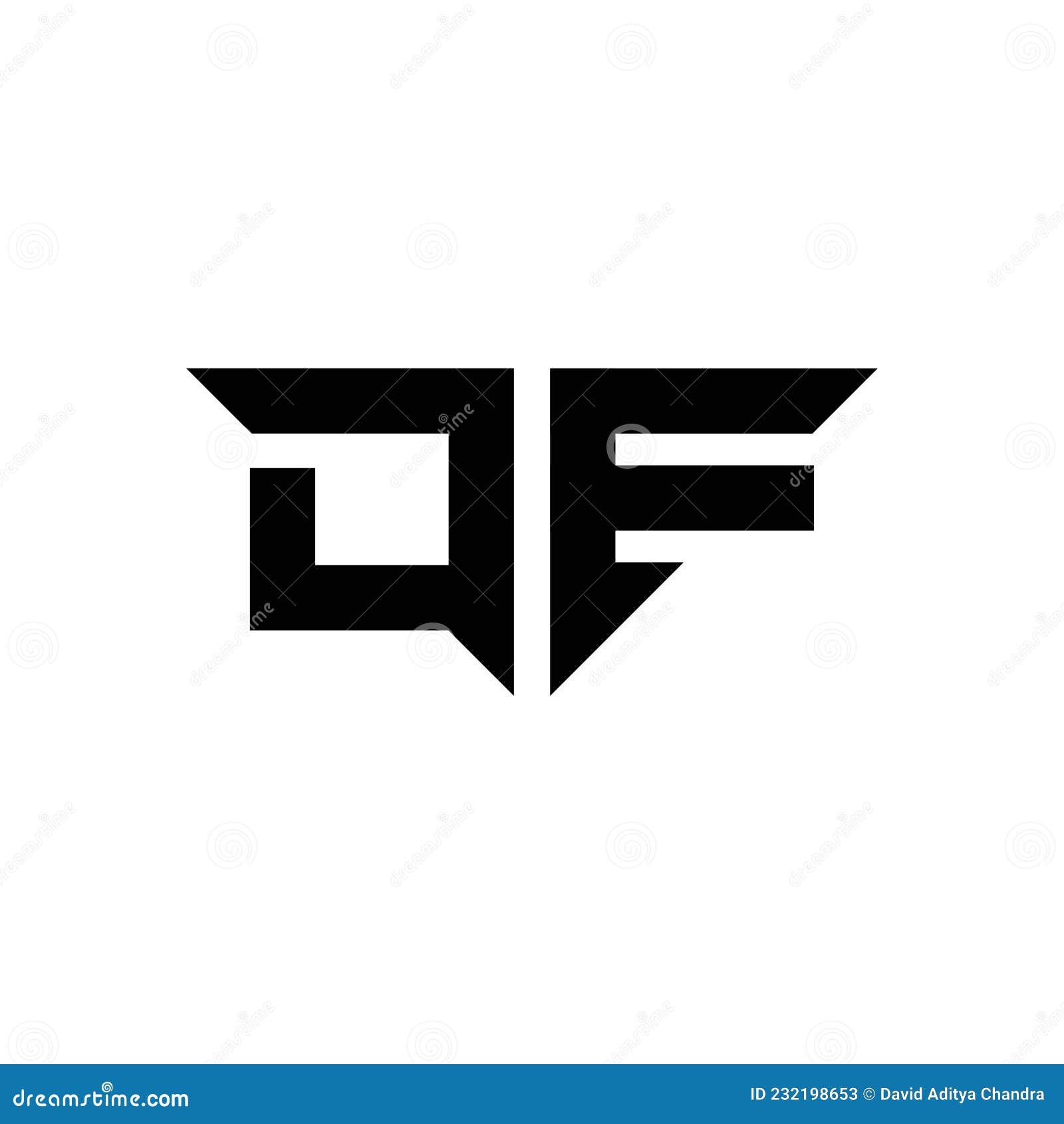 DF Logo Monogram Design Template Stock Vector - Illustration of ...