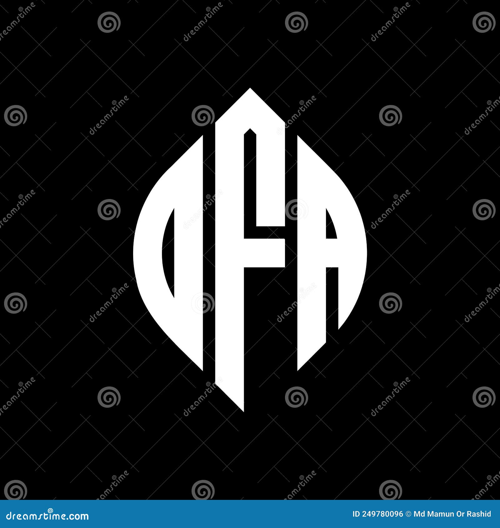 DFA Circle Letter Logo Design with Circle and Ellipse Shape. DFA ...