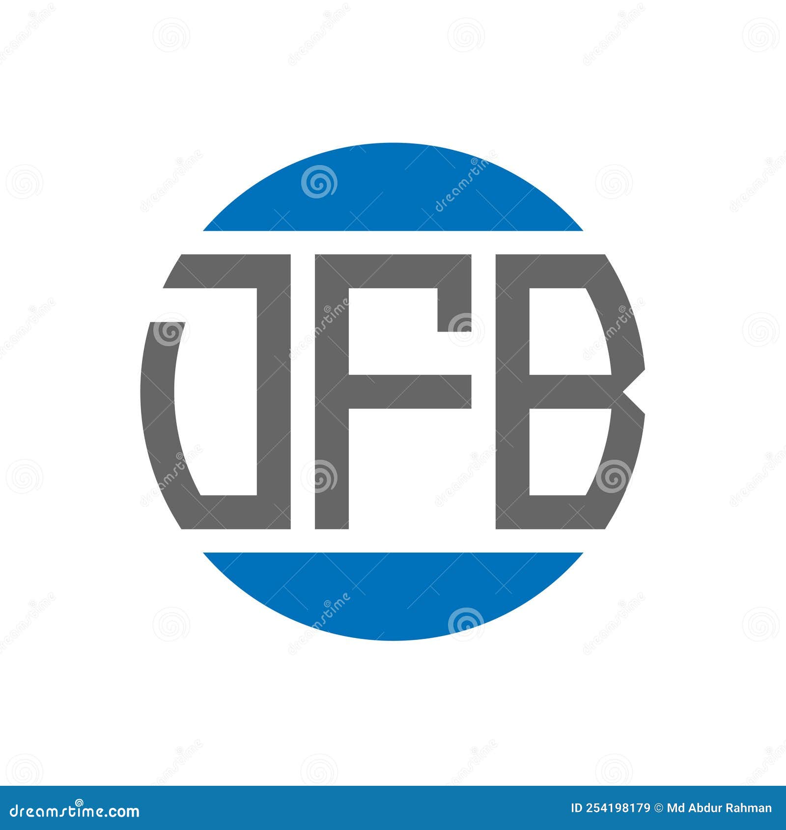 DFB Letter Logo Design on White Background. DFB Creative Initials ...