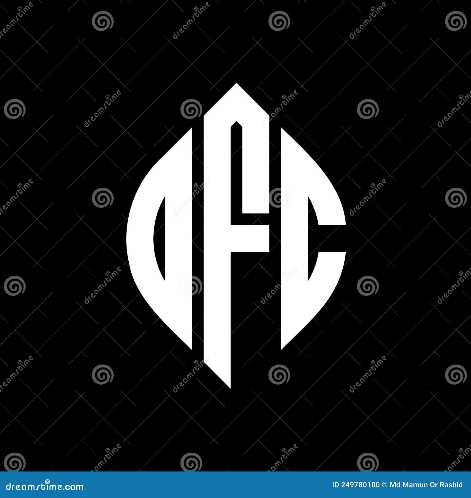 DFC Circle Letter Logo Design with Circle and Ellipse Shape. DFC ...