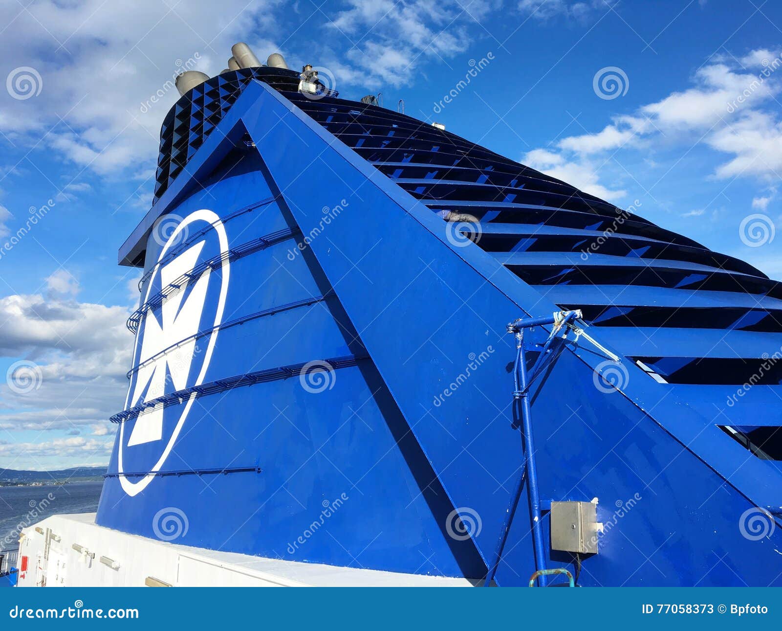 DFDS-ship funnel. editorial stock photo. Image of ferry - 77058373