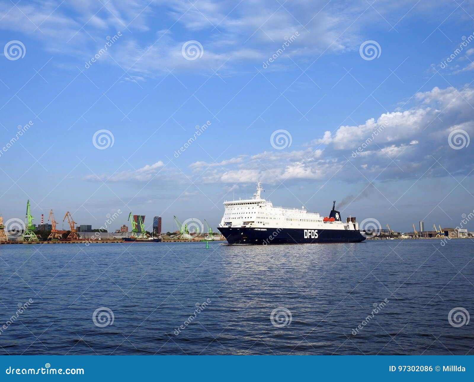 DFDS Ship in Klaipeda Harbour, Lithuania Editorial Photo - Image of ...