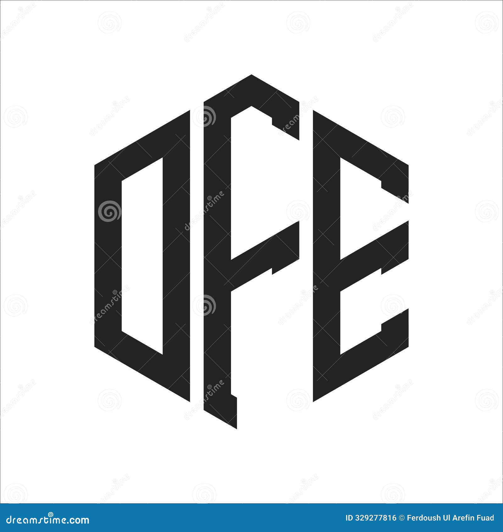 DFE Logo Design. Initial Letter DFE Monogram Logo Using Hexagon Shape ...