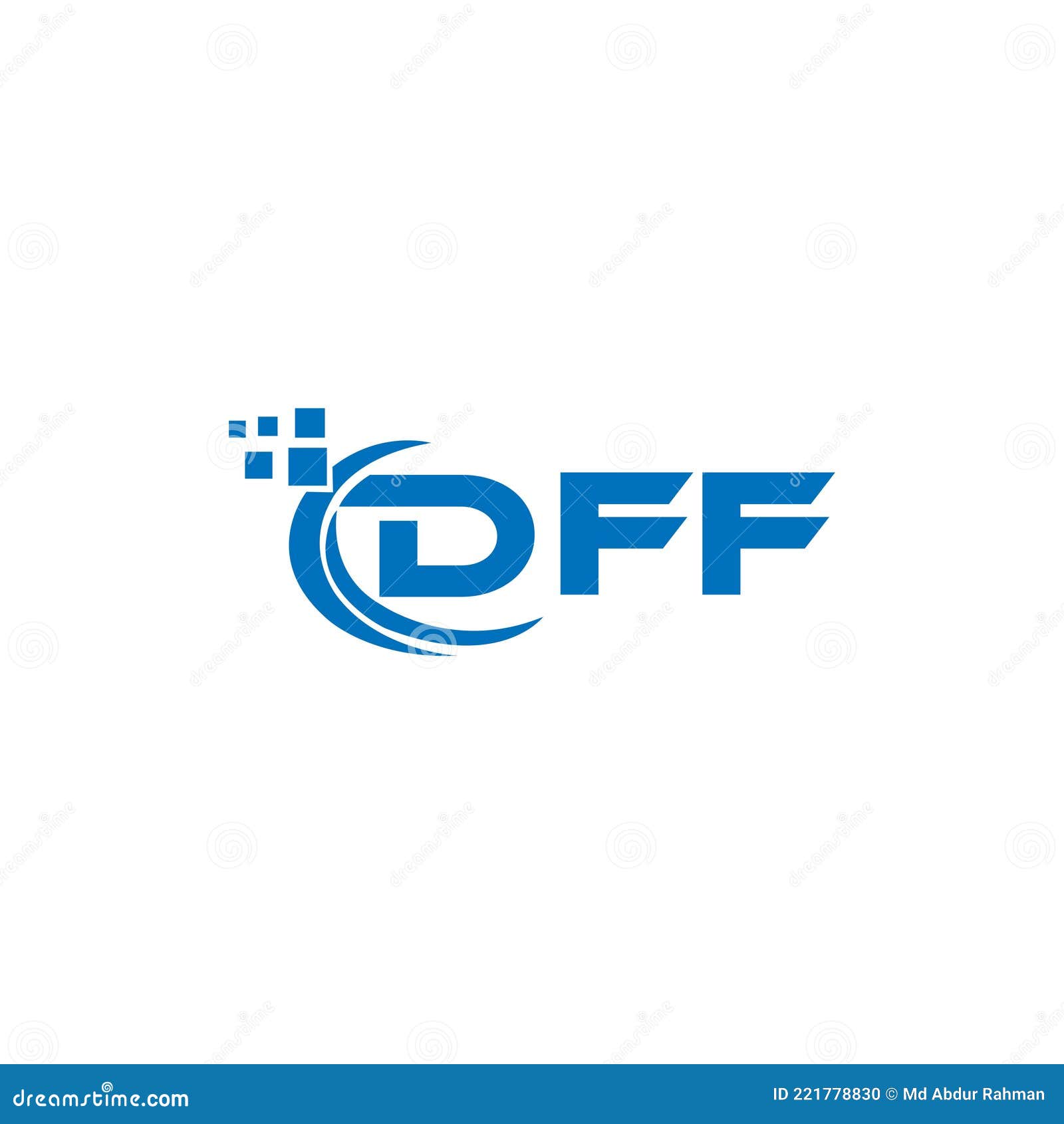 DFF Letter Logo Design on White Background. DFF Creative Initials ...