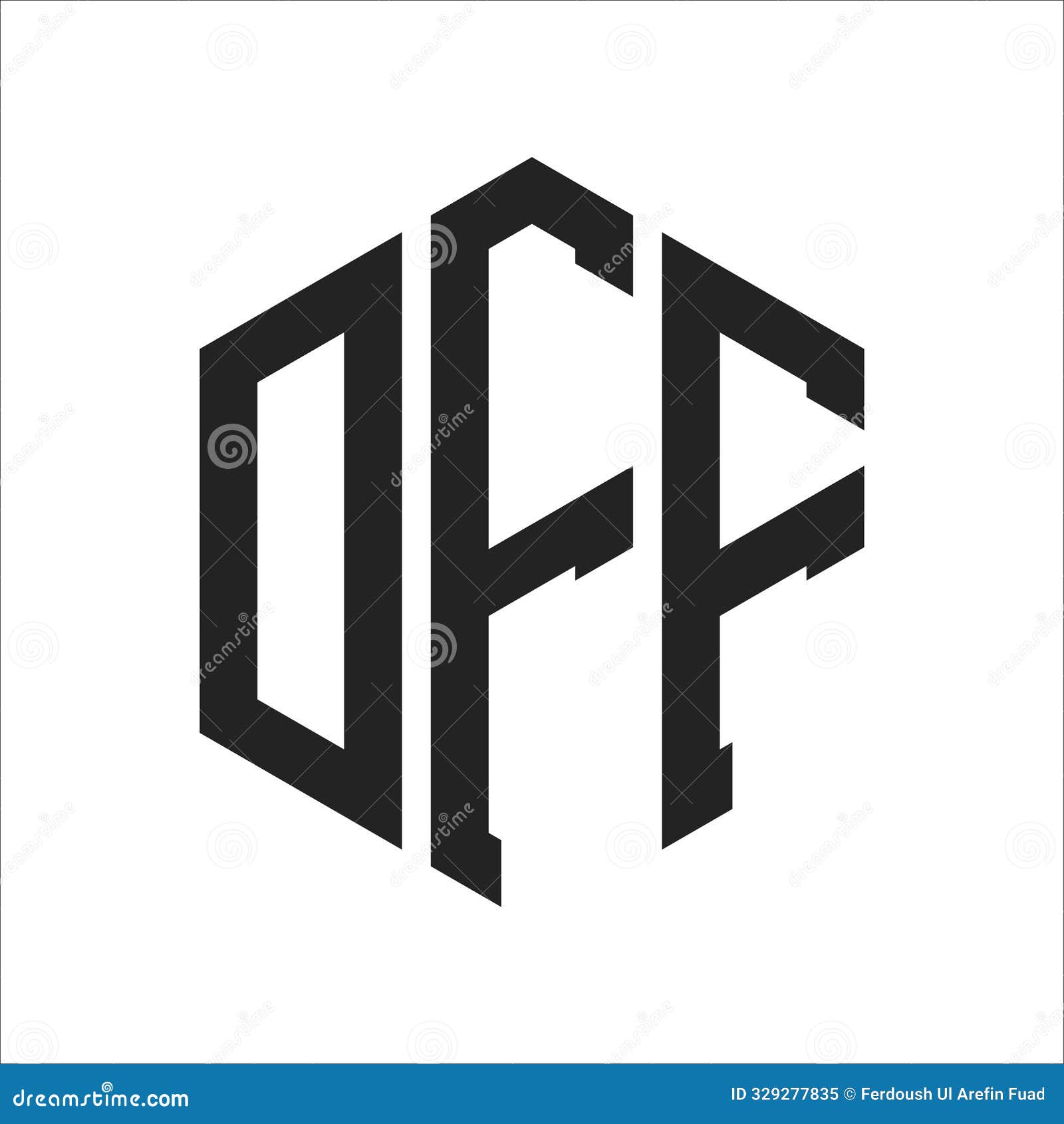 DFF Logo Design. Initial Letter DFF Monogram Logo Using Hexagon Shape ...