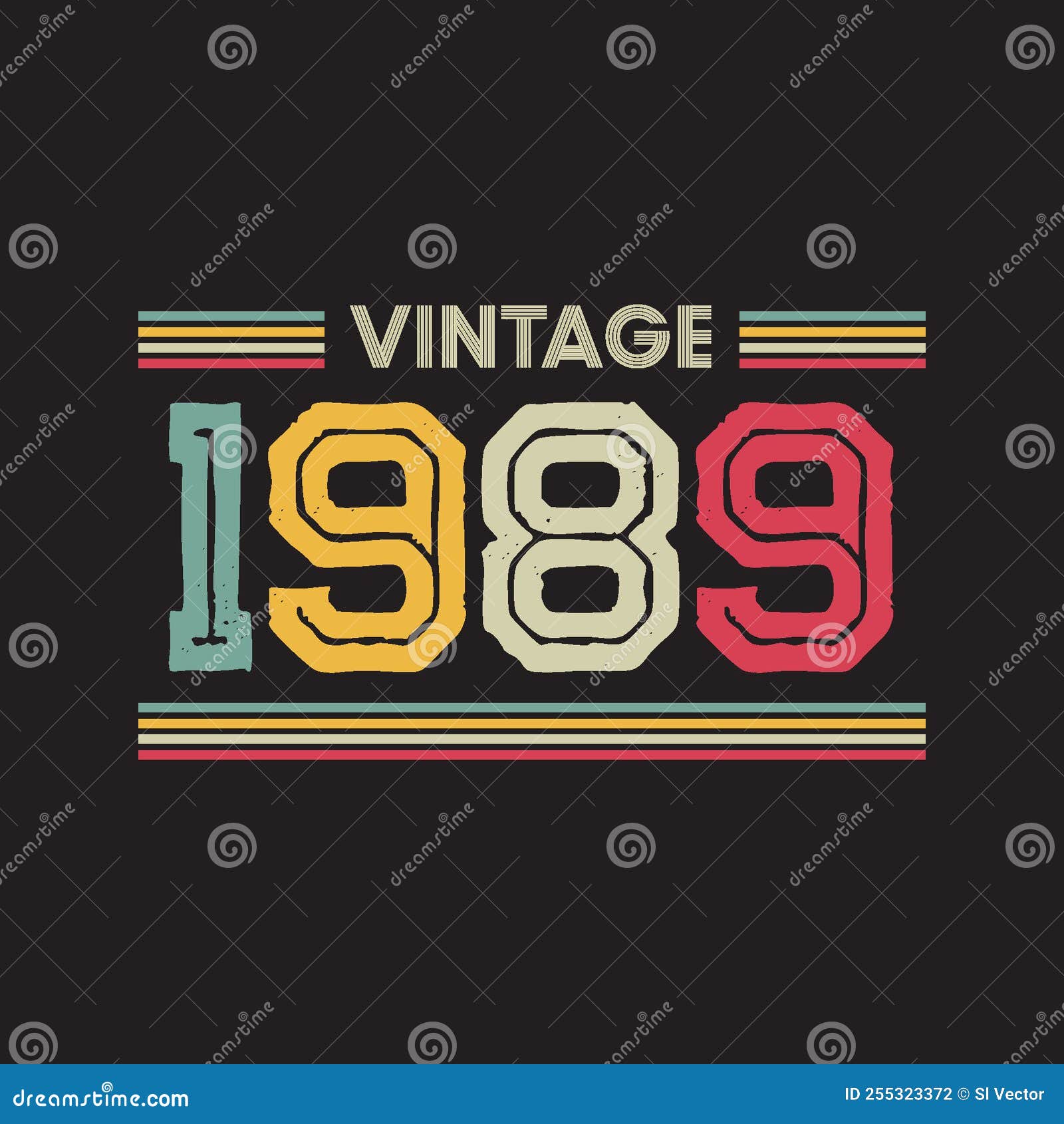 1989 Vintage T Shirt Design Vector, Vintage Design Stock Vector ...