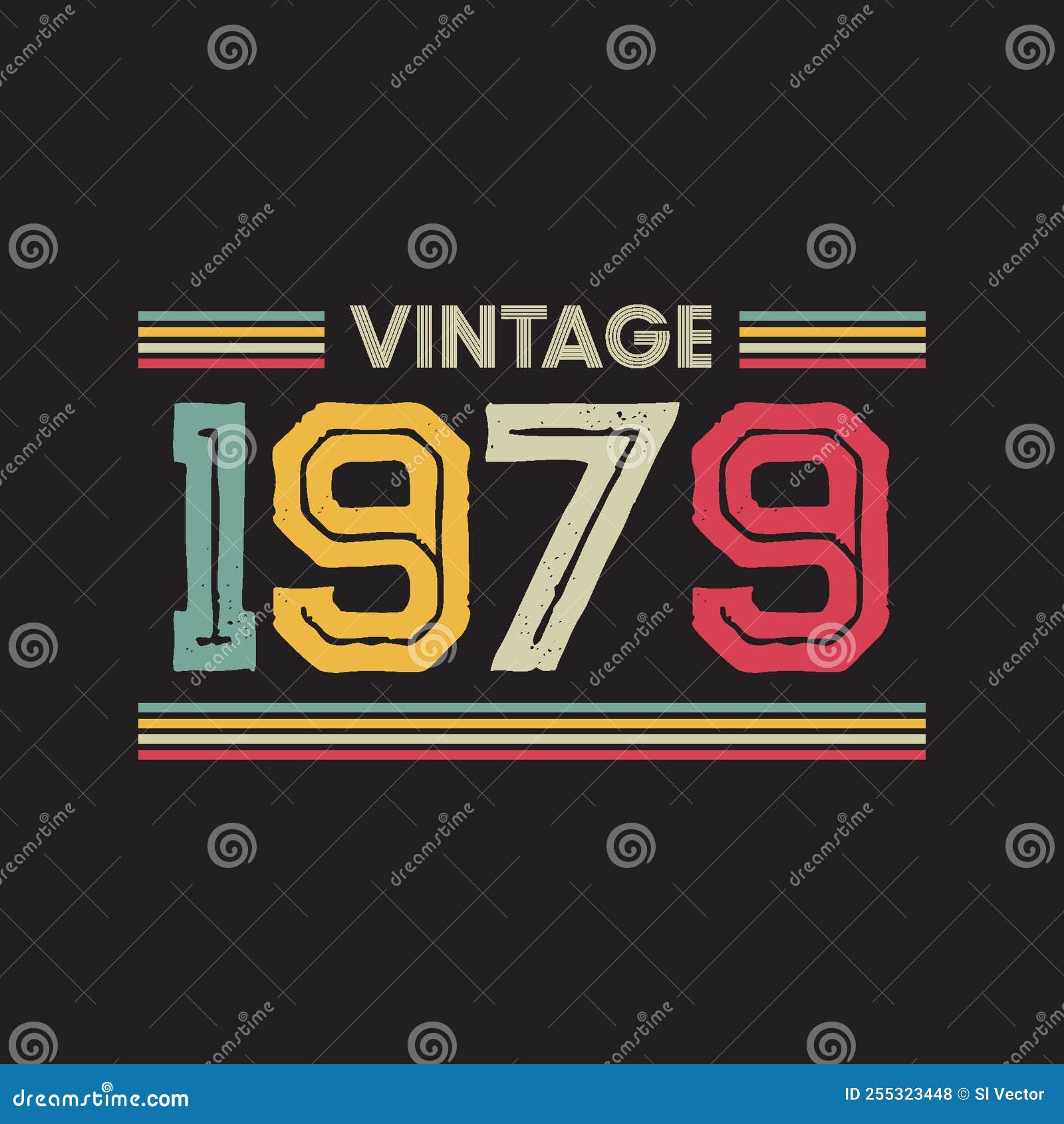 1979 Vintage T Shirt Design Vector, Vintage Design Stock Vector ...