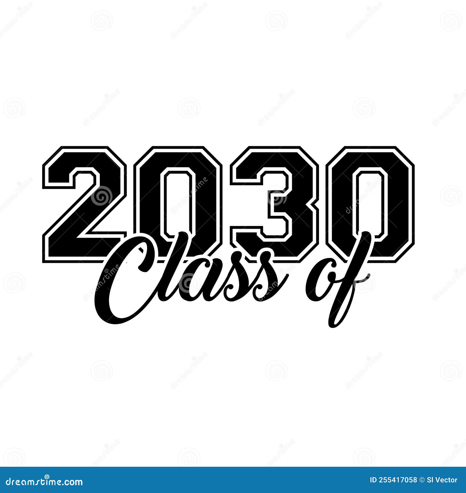 Class of 2030 Vector T Shirt Design, Class Graduate Stock Vector ...