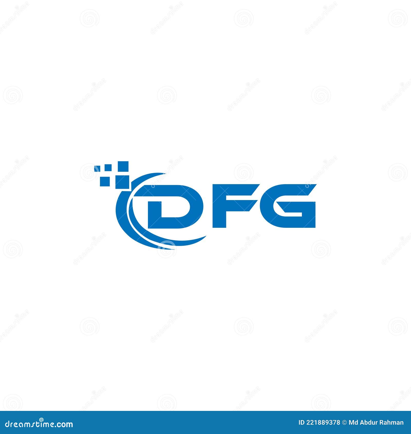 DFG Letter Logo Design on White Background. DFG Creative Initials ...