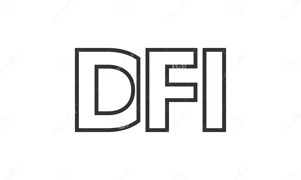 DFI Logo Design Template with Strong and Modern Bold Text. Initial ...