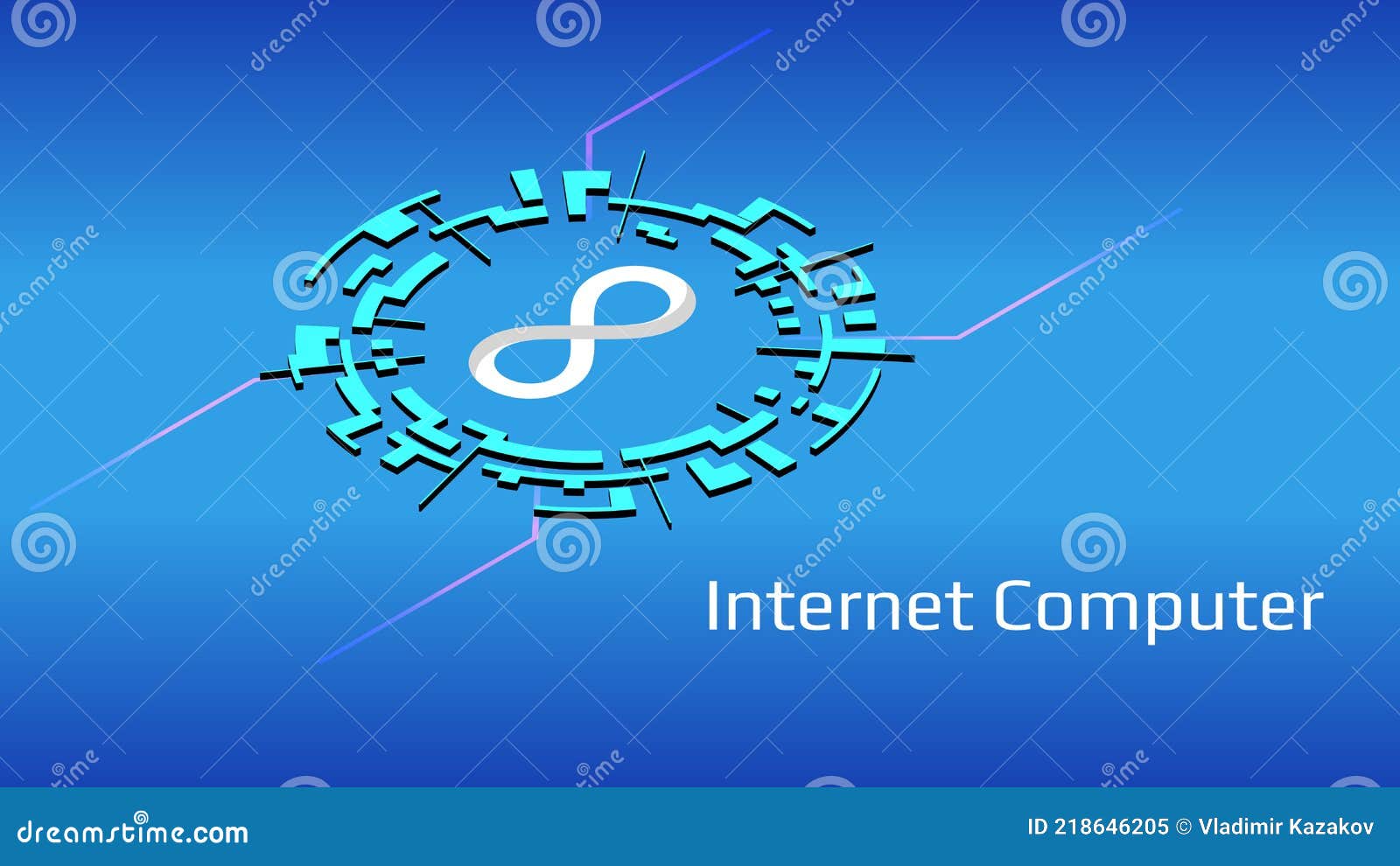 Dfinity Internet Computer ICP Isometric Token Symbol In Digital Circle ... Dfinity Internet Computer ICP Isometric Token Symbol In Digital Circle ...