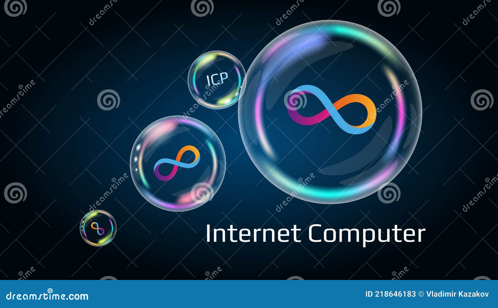 Dfinity Internet Computer ICP Isometric Token Symbol In Digital Circle ...