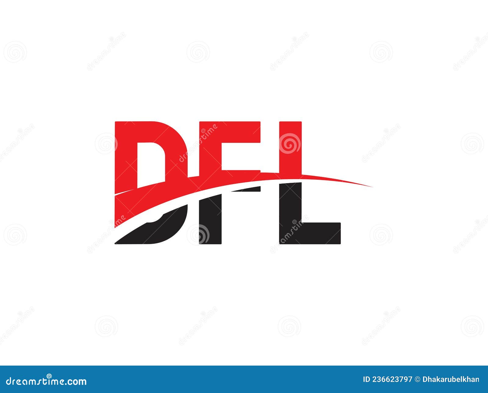 DFL Letter Initial Logo Design Vector Illustration Stock Vector ...