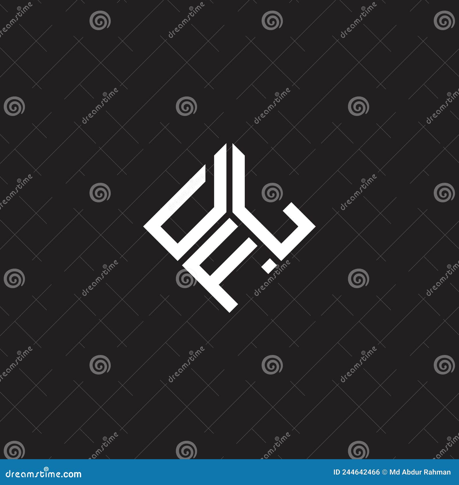 Dfl Letter Logo Design on Black Background. Dfl Creative Initials ...