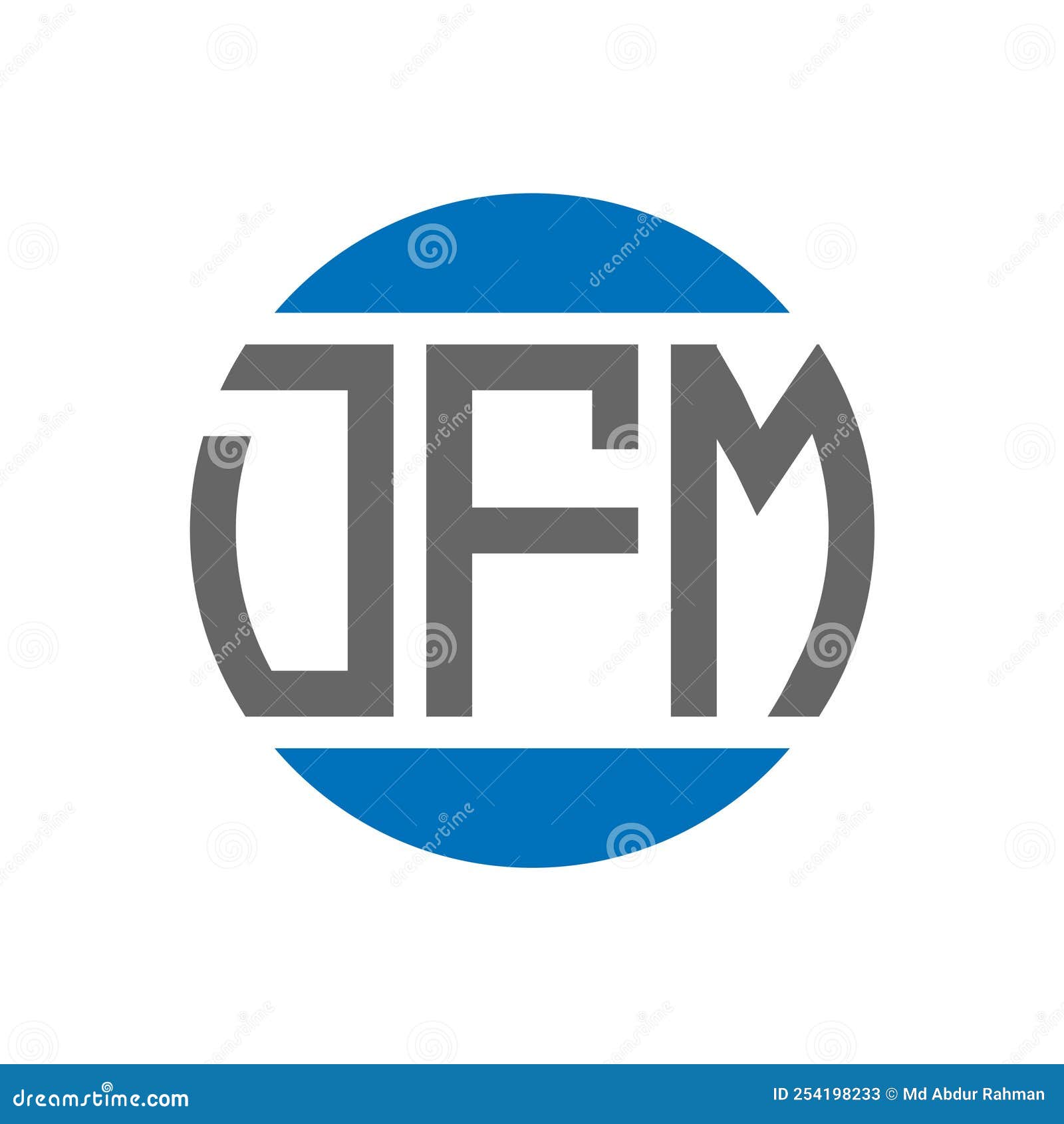 DFM Letter Logo Design on White Background. DFM Creative Initials ...