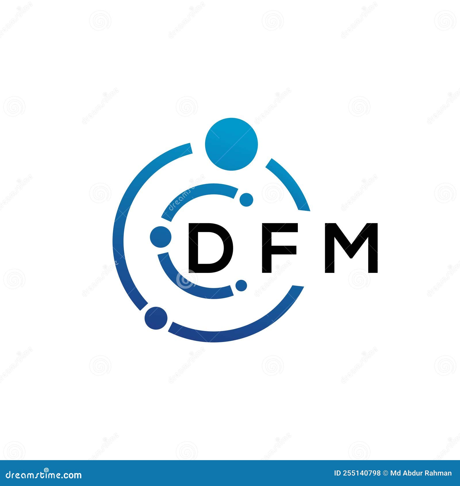 DFM Letter Logo Design On White Background. DFM Creative Initials ...