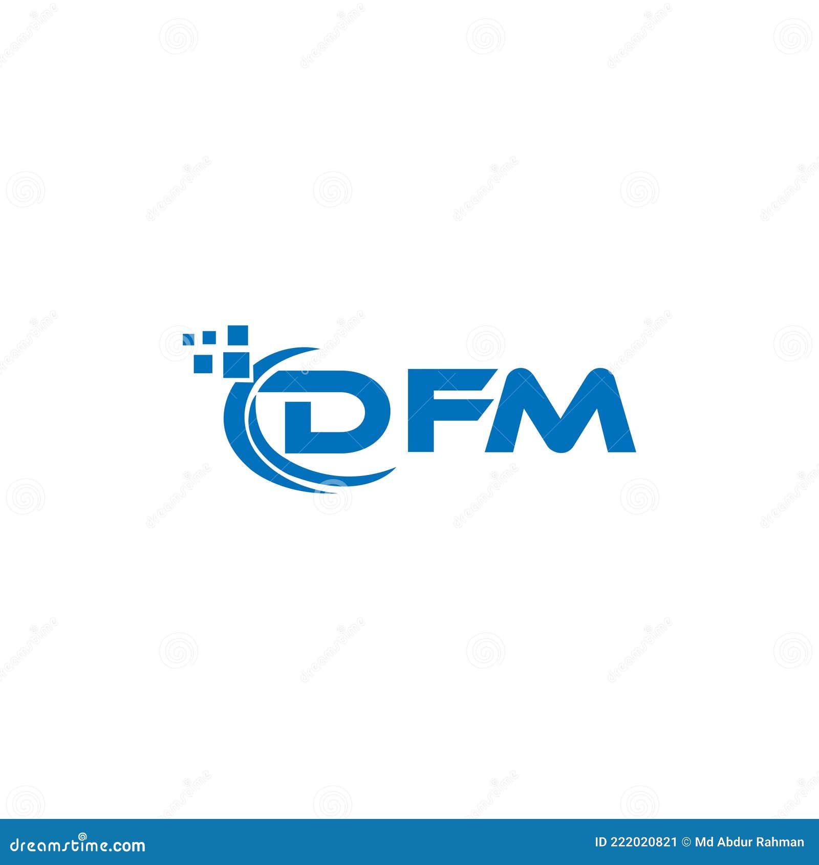 DFM Letter Logo Design on White Background. DFM Creative Initials ...