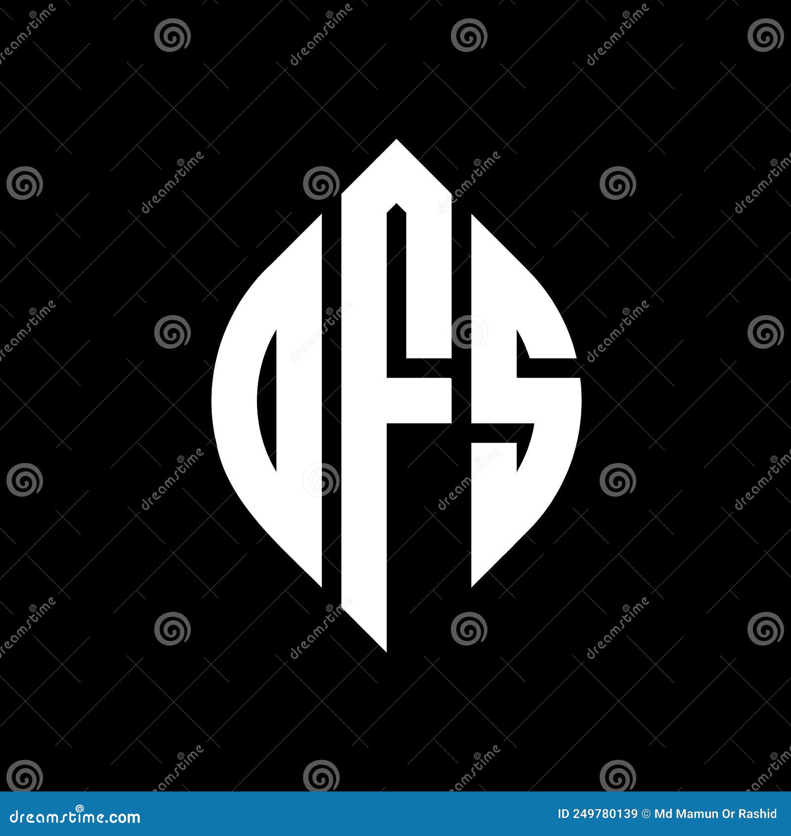 DFS Circle Letter Logo Design with Circle and Ellipse Shape. DFS ...