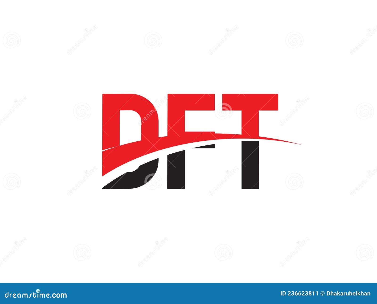 DFT Letter Initial Logo Design Vector Illustration Stock Vector ...