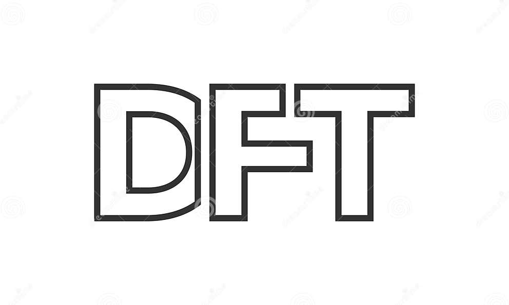 DFT Logo Design Template with Strong and Modern Bold Text. Initial ...