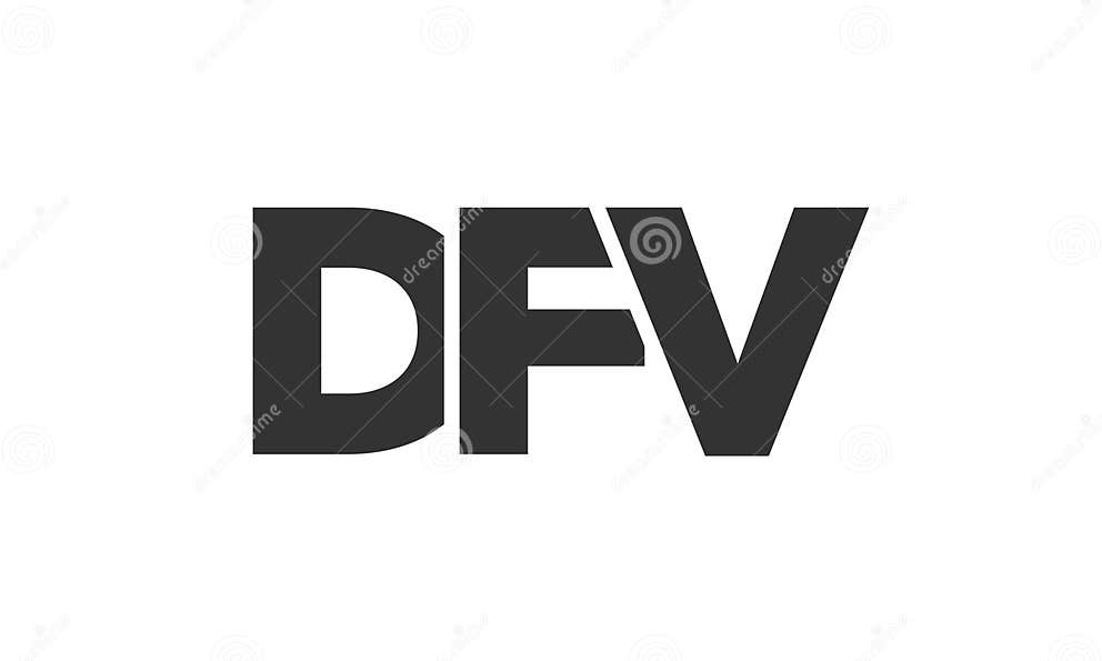 DFV Logo Design Template with Strong and Modern Bold Text. Initial ...