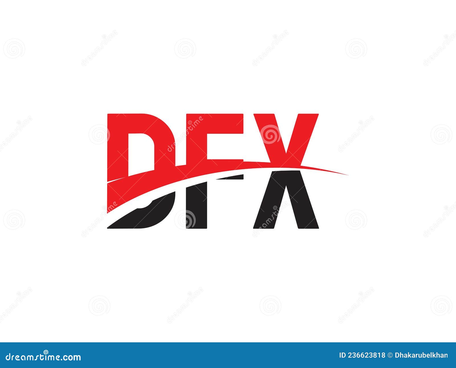 DFX Letter Initial Logo Design Vector Illustration Stock Vector ...