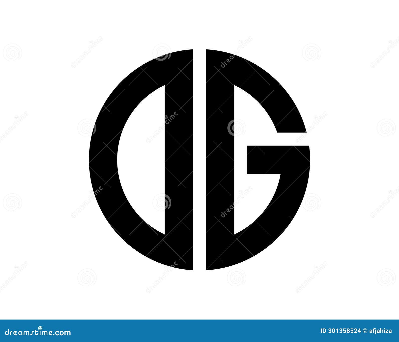 Dg Circle Logo Icon Template Stock Vector - Illustration of marketing ...