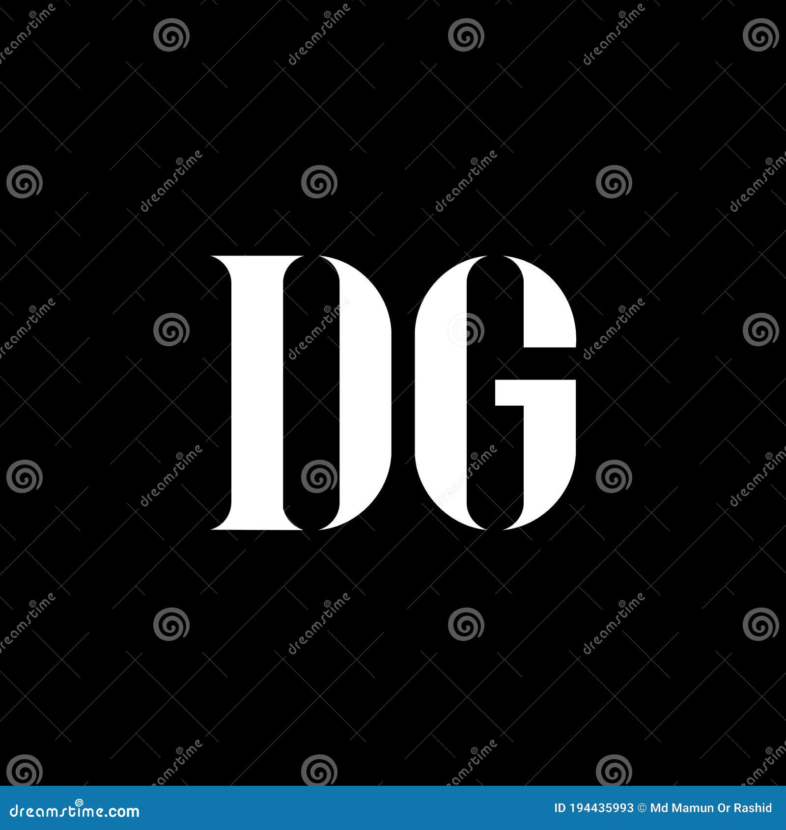 DG D G Letter Logo Design. Initial Letter DG Uppercase Monogram Logo ...