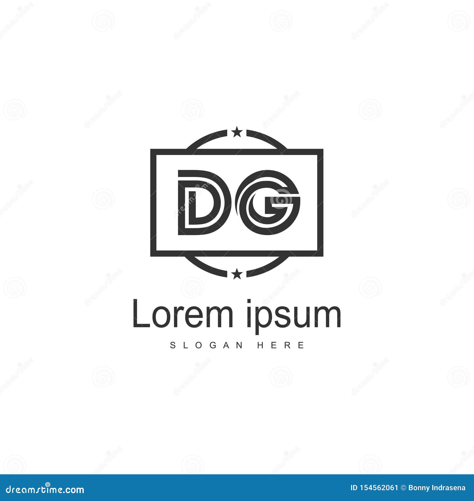 DG Letter Logo Design. Creative Modern DG Letters Icon Illustration ...