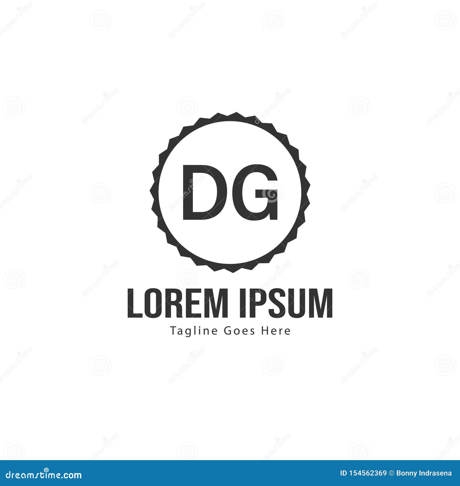 DG Letter Logo Design. Creative Modern DG Letters Icon Illustration ...