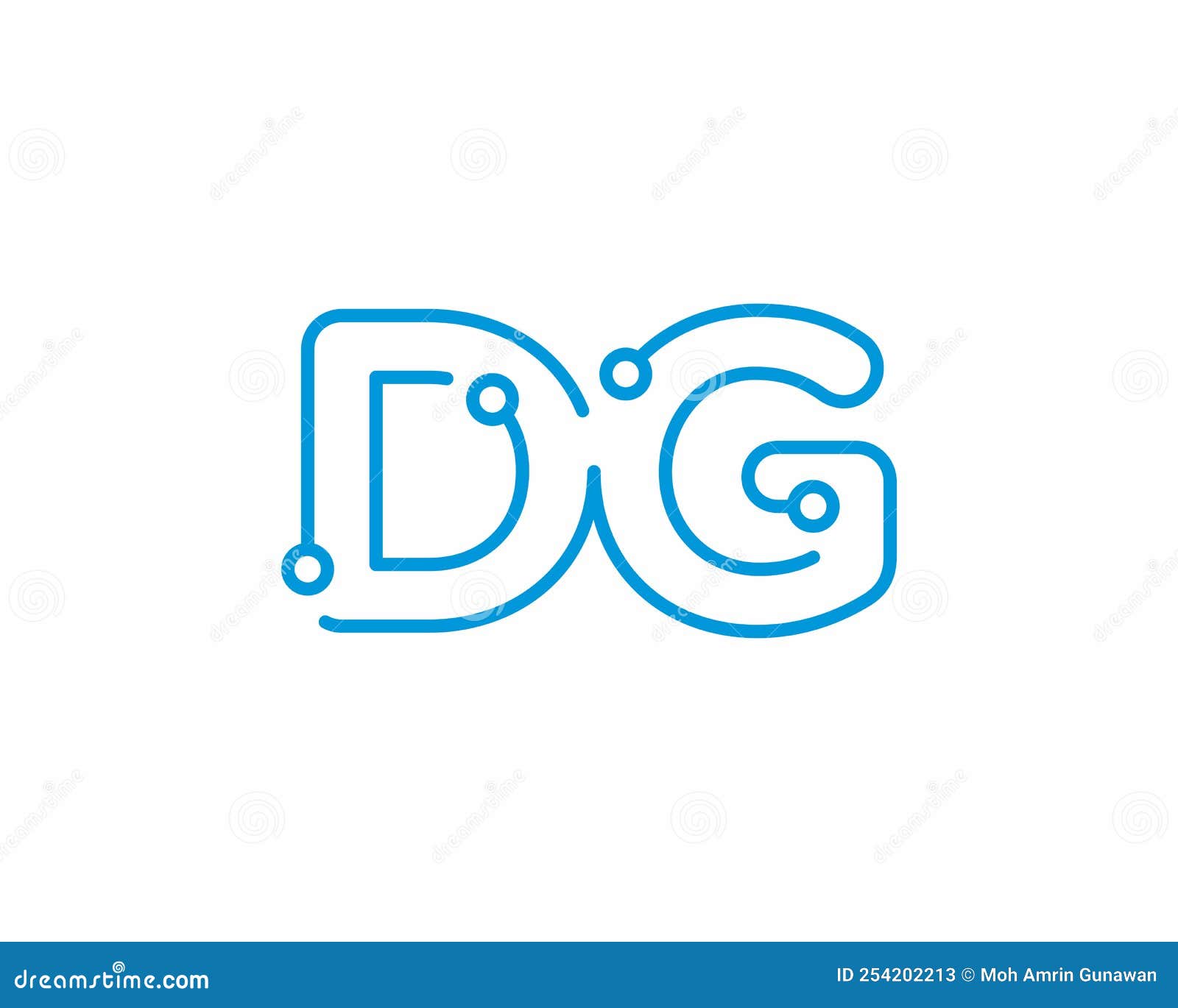 DG Letters, Electronic Circuit, Technology Logo Design Vector 001 Stock ...