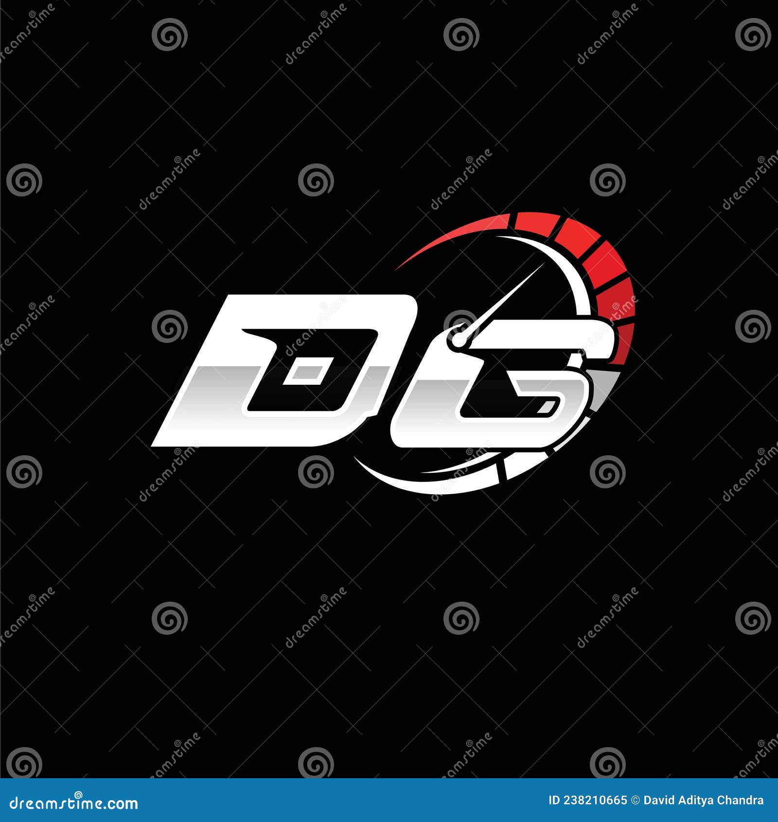 DG Logo Letter Speed Meter Racing Style Stock Vector - Illustration of ...