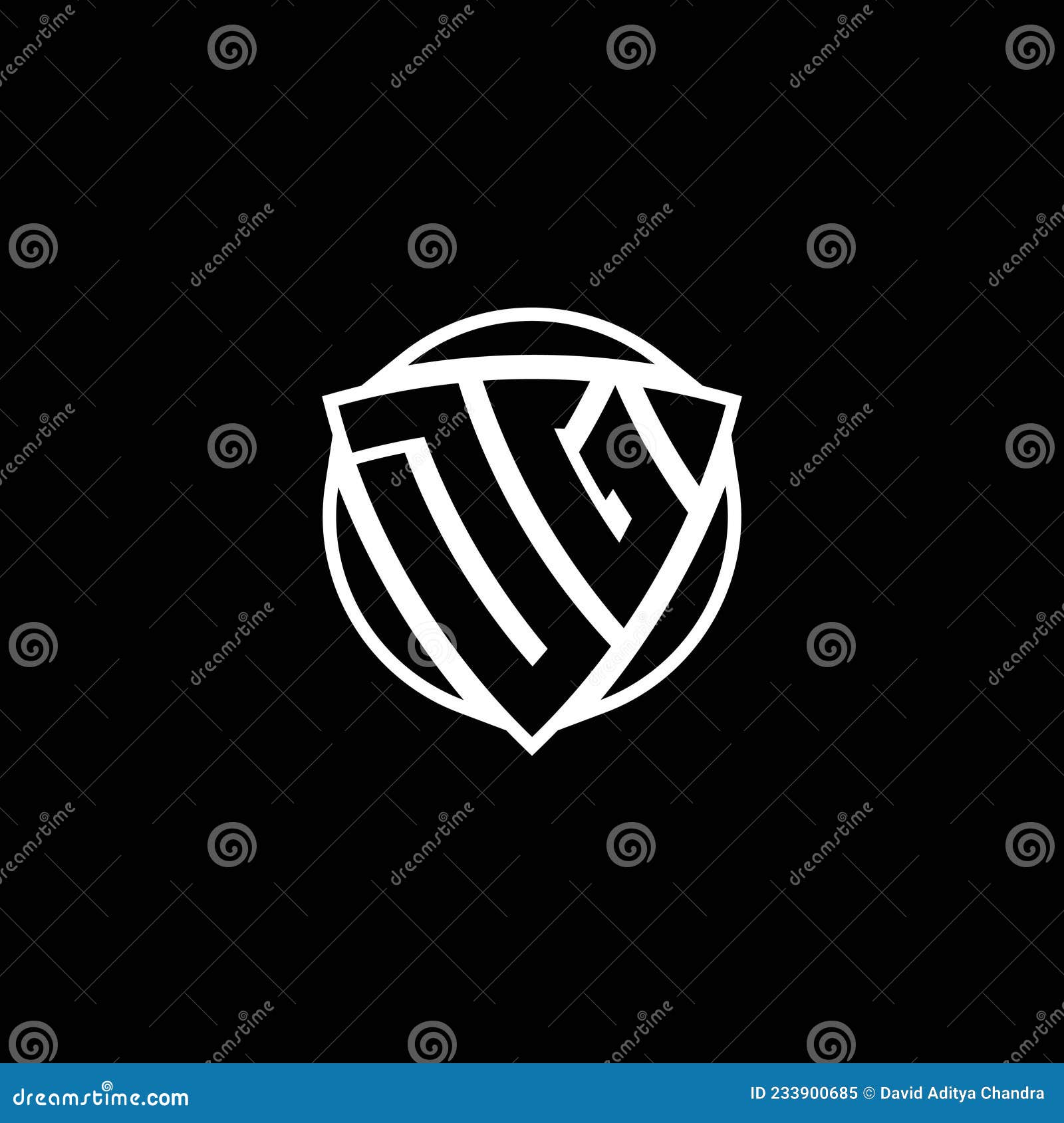 DG Logo Monogram Triangle Shield and Circle Shape Stock Vector ...