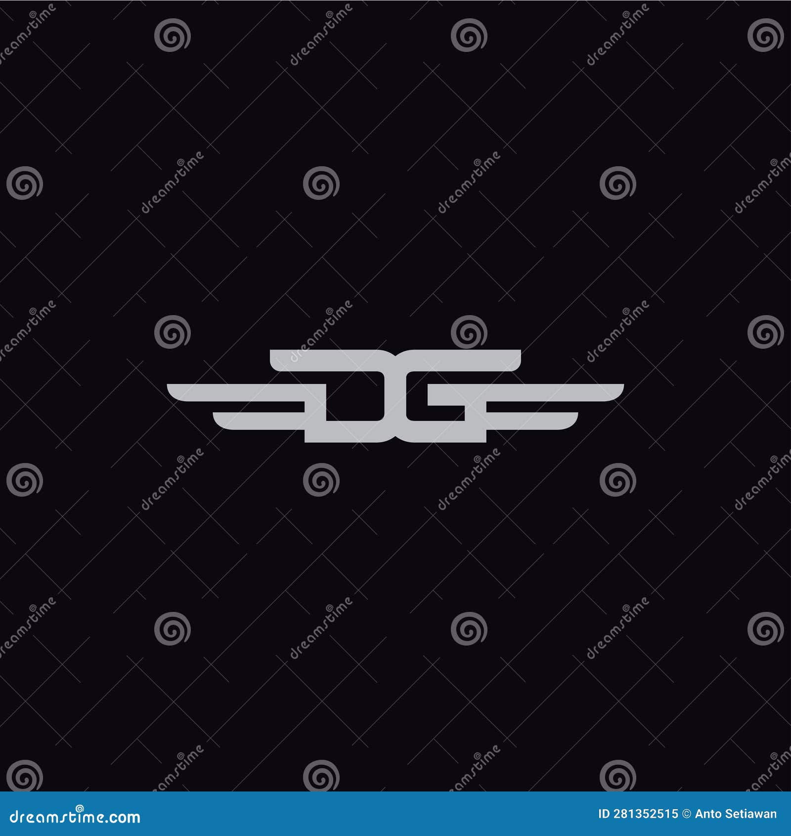 DG Logo Simple. DG Wing Logo Vector Illustration Stock Vector ...