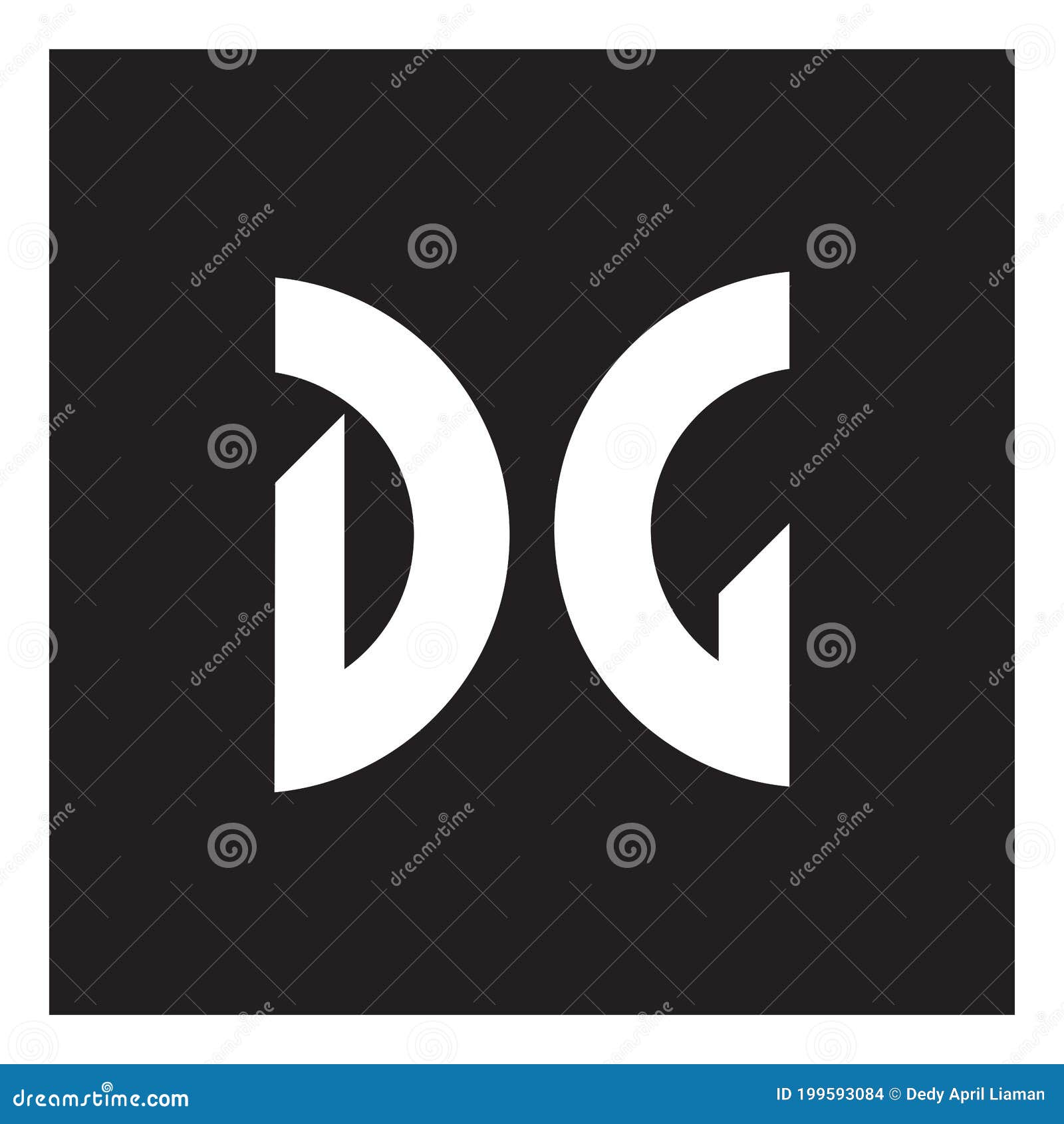 DG Monogram Logo Letter Vector Profesional Stock Vector - Illustration ...