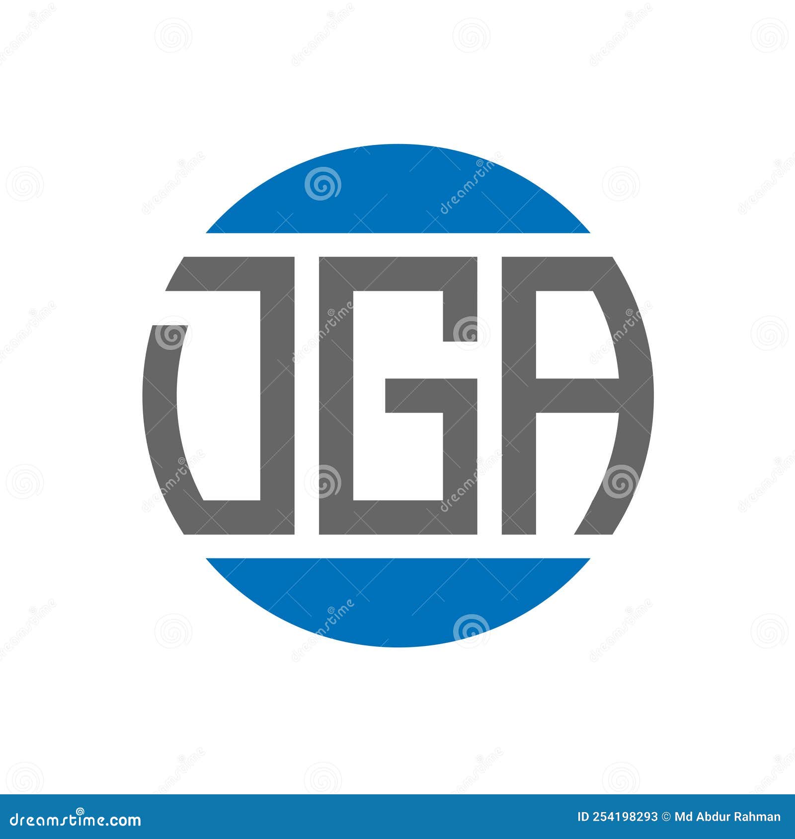 DGA Letter Logo Design on White Background. DGA Creative Initials ...