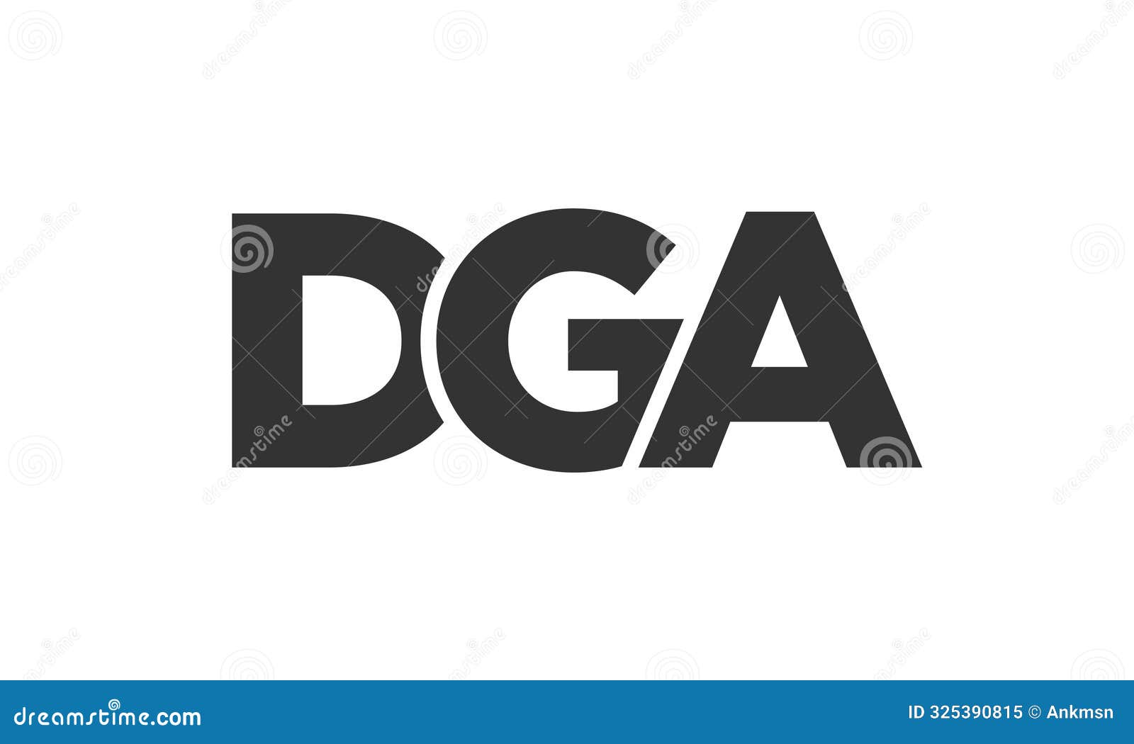 DGA Logo Design Template With Strong And Modern Bold Text. Initial ...